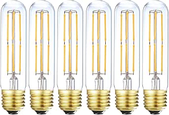 Dimmable T10 Edison Led Tubular Bulb 3000K Soft White,6W Vintage Led ...