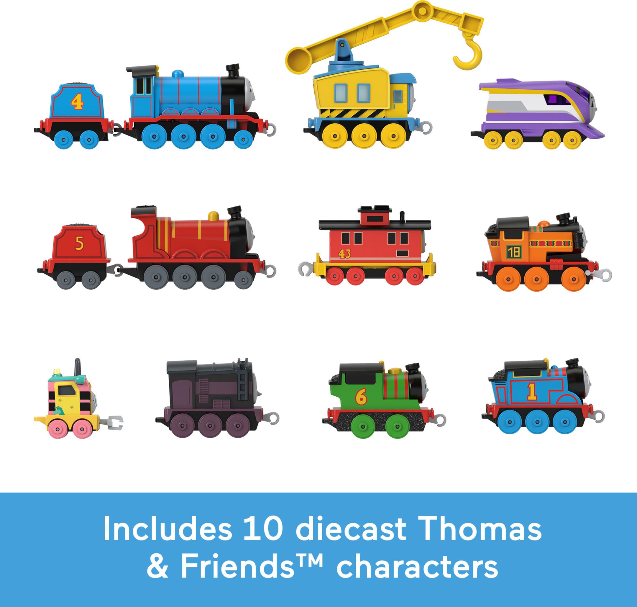 Mua Thomas & Friends Diecast Toy Trains, The Track Team Engine Pack, 10 ...