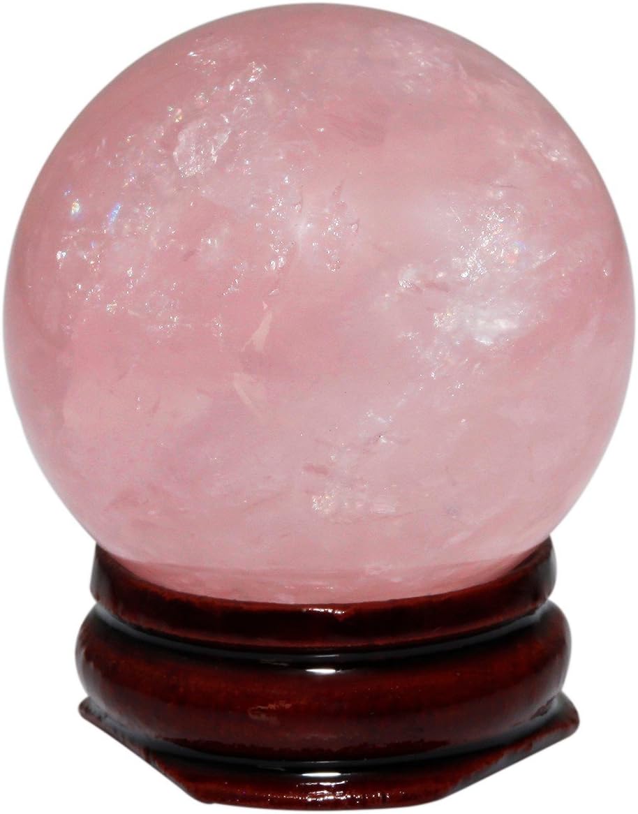 Amazon.com: rockcloud Healing Crystal Natural Pink Rose Quartz Gemstone ...