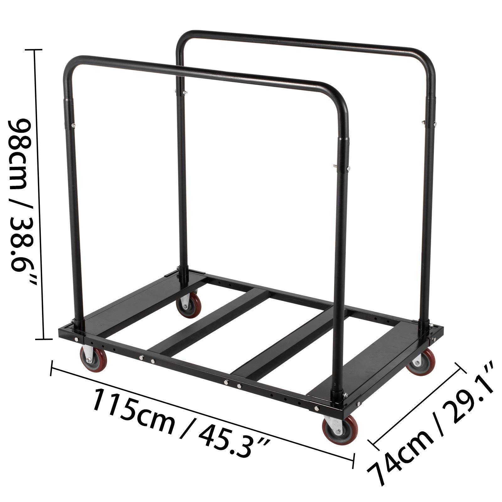 Mua Happybuy Folding Table Cart Black Table Rack for 60" Round Tables ...