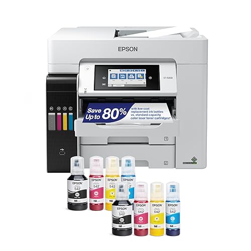 Epson EcoTank Pro ET-5850 Wireless Color All-in-One Supertank Printer ...