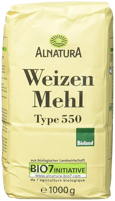 Alnatura Bio Mehl Weizen Typ 550, 1.00 kg: Amazon.de: Lebensmittel ...