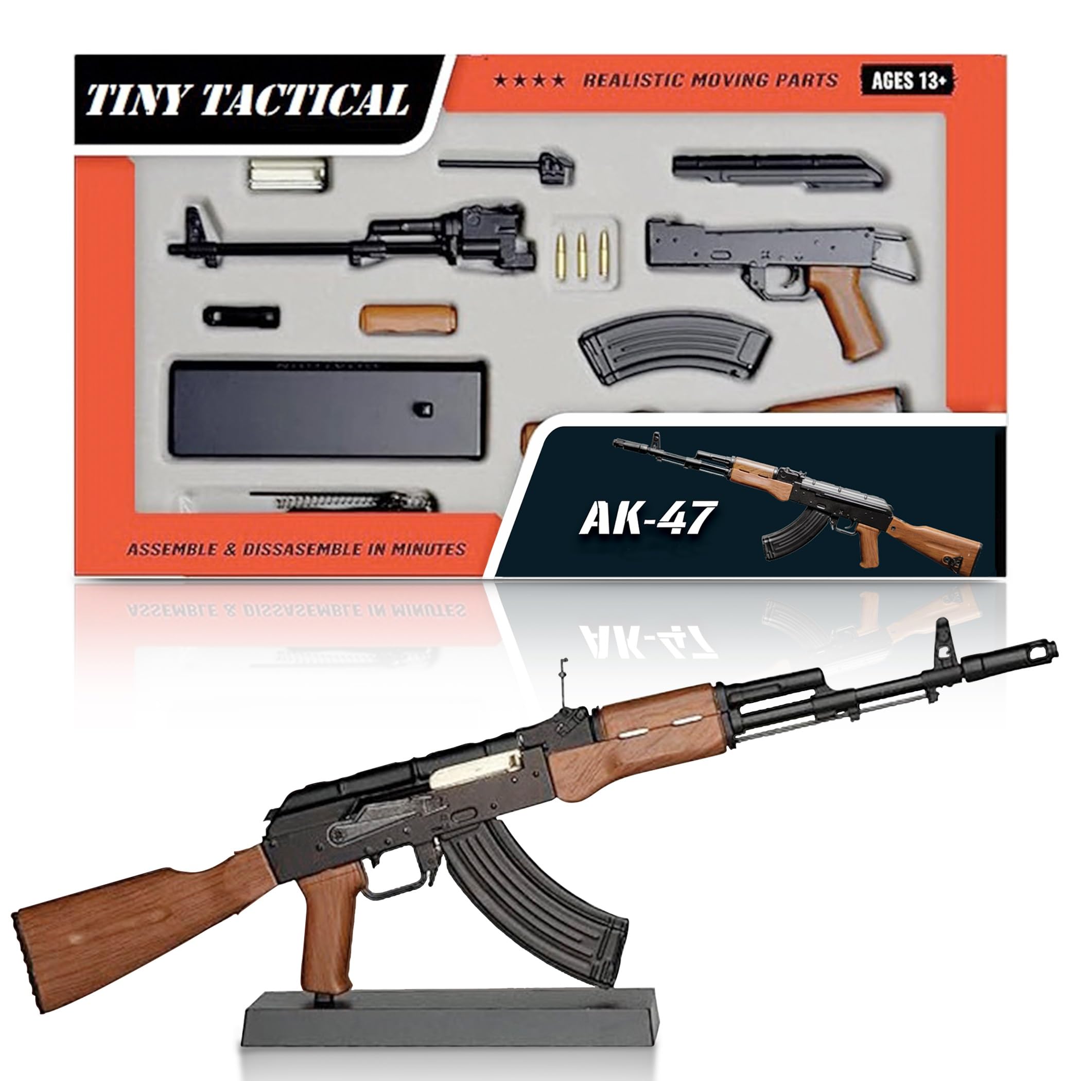 Mua Tiny Tactical Miniature AK 47 Model Black | 1:3 Scale Diecast Metal ...