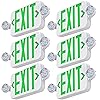Led Exit Sign Emergency Light Combo Adjustable Two Head,Double Sided ...