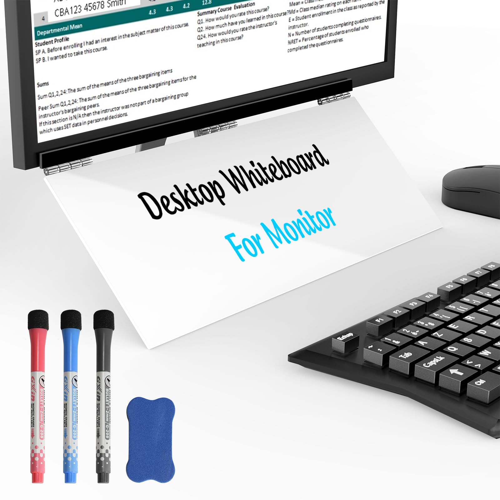Mua Desktop Whiteboard for Monitor,16" x 7" Dry Erase Board Computer ...