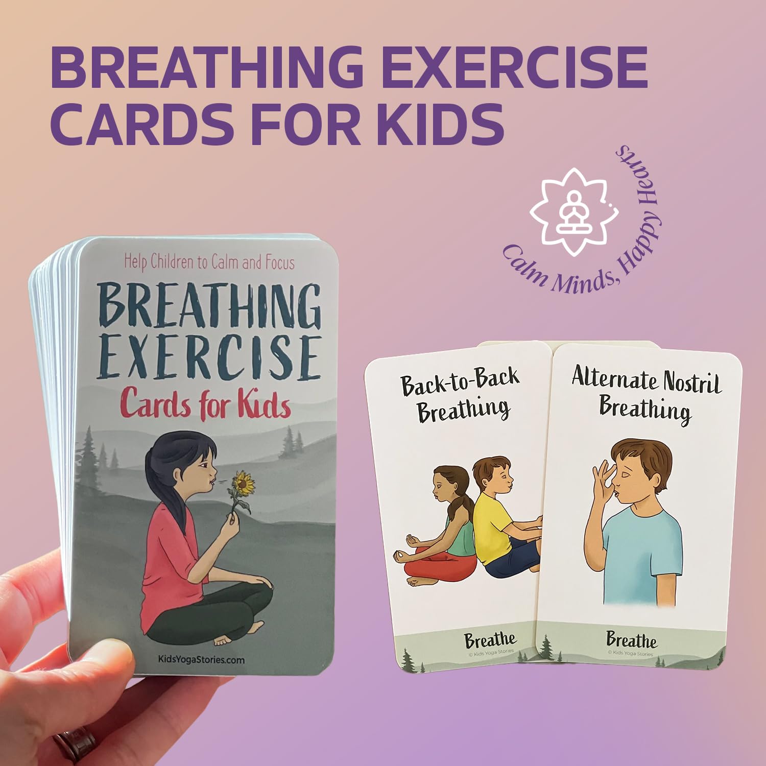 Mua Breathing Exercise Cards for Kids, Deck for Classroom, Calm Down ...