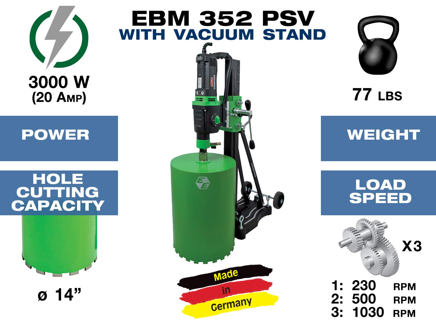 Mua CS Unitec EBM 352/3 PSV -14 in. Capacity Concrete Core Drilling Rig ...