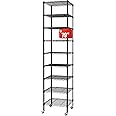 Amazon.com: Finnhomy Heavy Duty 9 Tier Wire Shelving with Wheels 18x18x79-inches 9 Shelves Metal ...