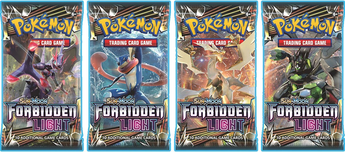 Pokémon Forbidden Light Booster Pack x4 Trading Card Game Sun & Moon ...