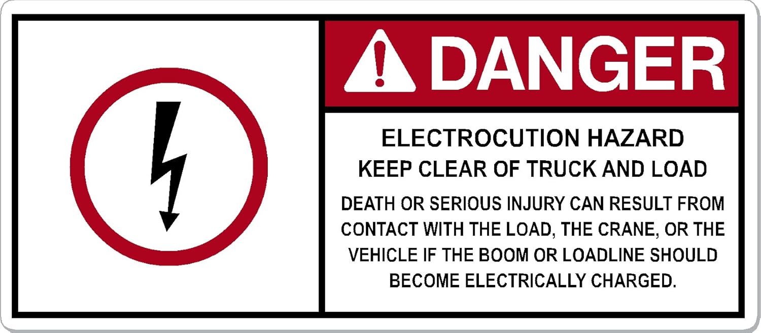 Amazon.com: Danger Electrocution Hazard Keep Clear Of Truck And Load -2 ...