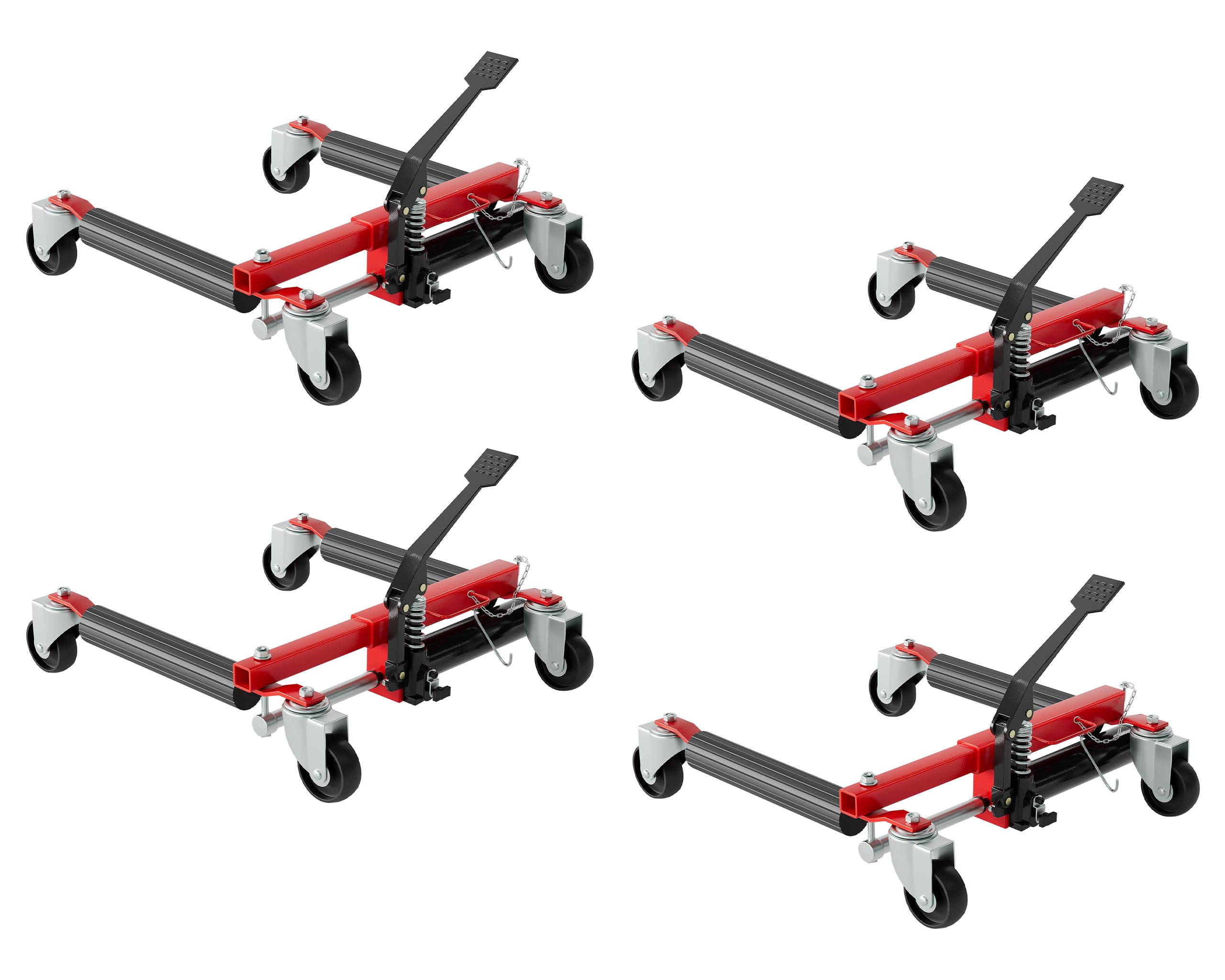 GarveeTech Hydraulic Car Dolly Set of 4, Heavy Duty Vehicle Positioning ...