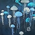 Amazon.com: O&M Hanging Jellyfish Decoration, Marine Theme Jelly Fish ...