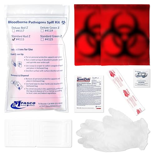 MFASCO Vomit & Bodily Fluid Clean Up Kit - Blood Spill Kits, Body Fluid ...