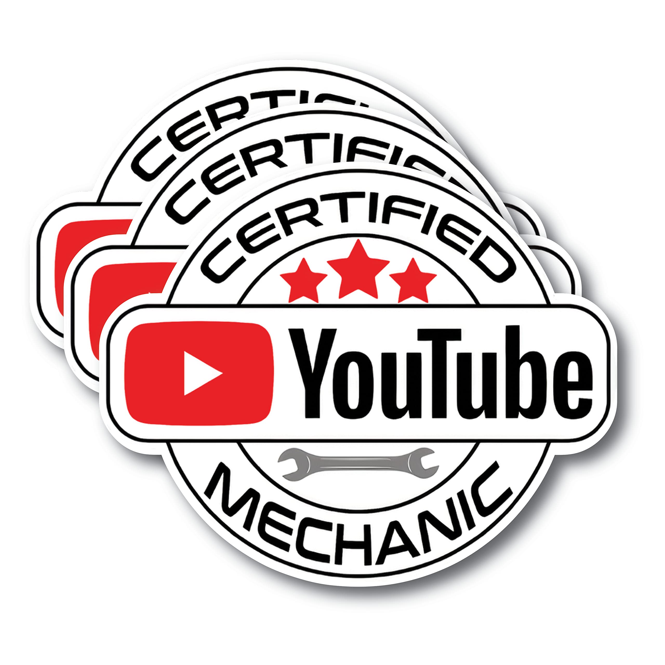 Mua (3 Pack) Certified YouTube Mechanic Sticker - Funny You-Tube ...