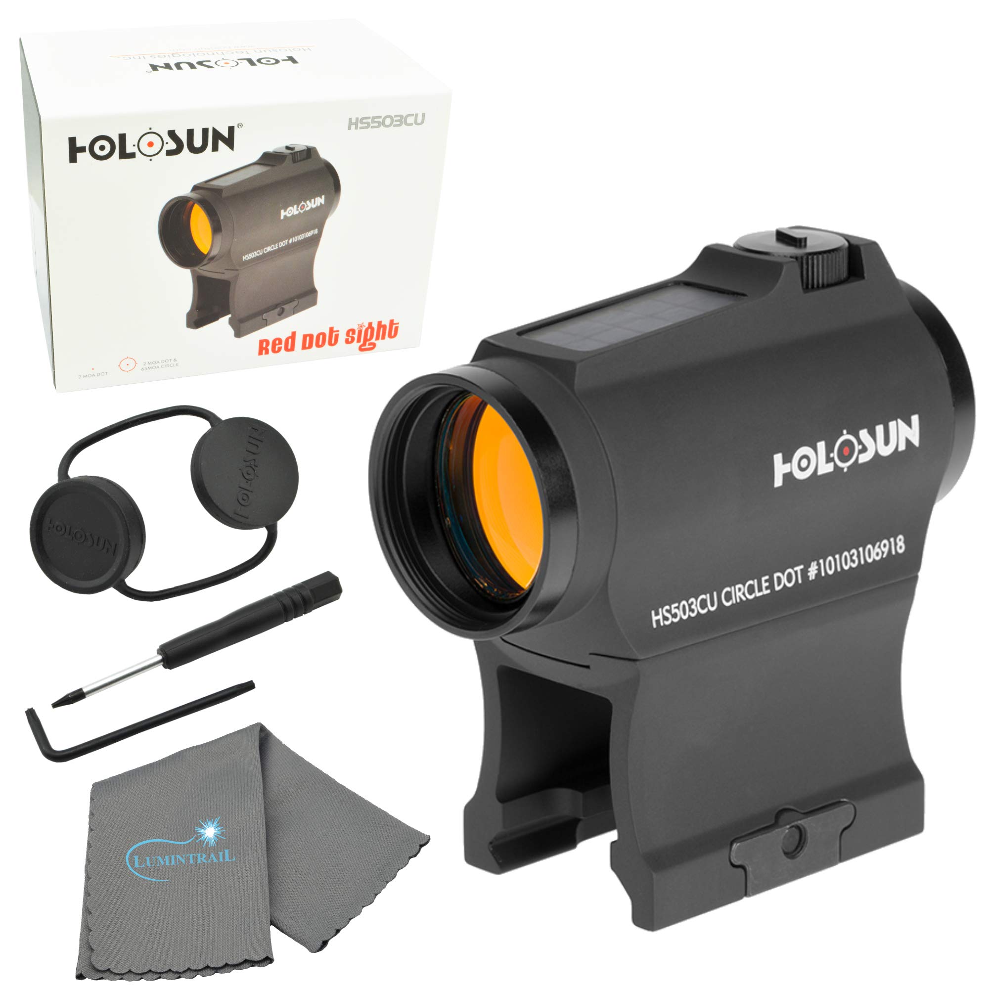 Buy HOLOSUN HS503CU Red Dot 2 MOA and 65 MOA Reticle Bundle with a ...