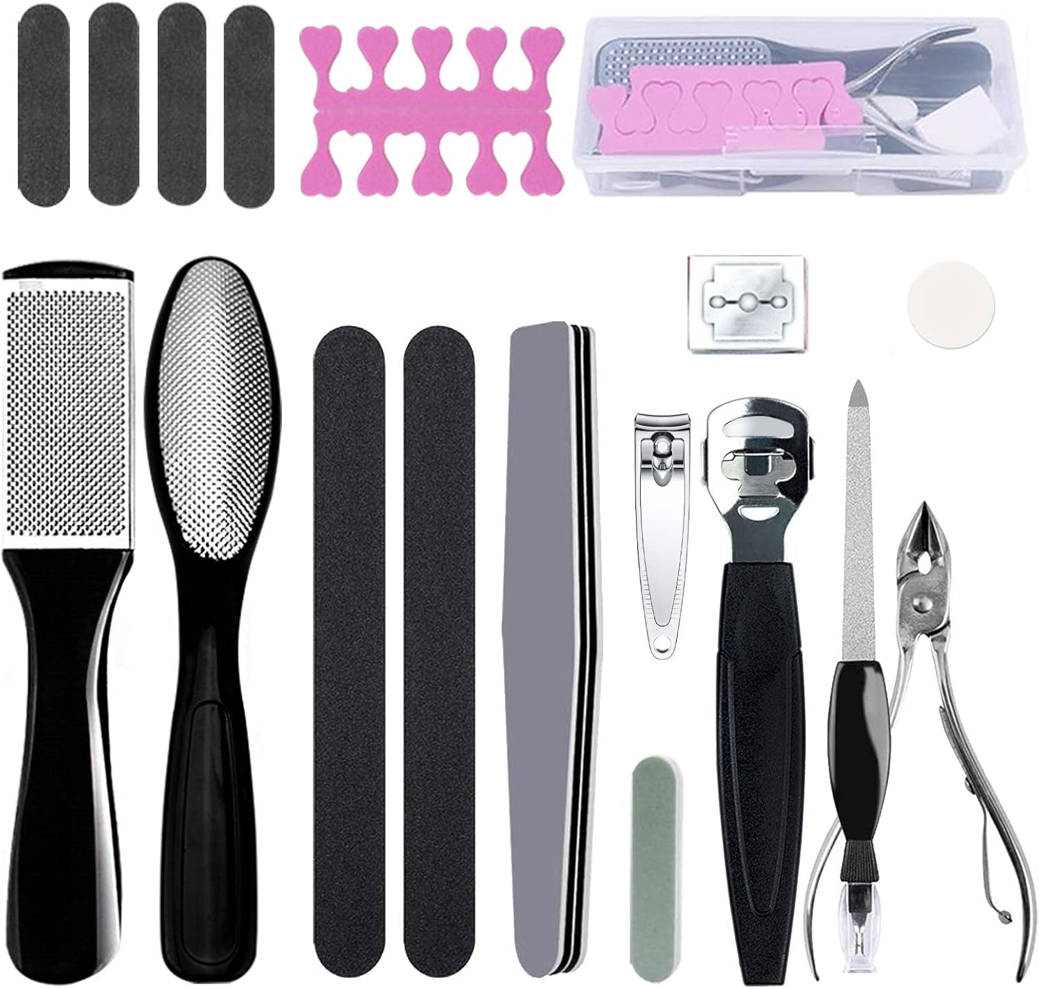 Pedicure Kit Set, Foot Scrubber Pedicure Tools Set, Stainless Steel ...