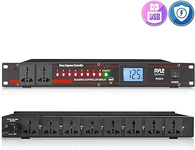 10 Outlet Power Sequencer Conditioner - 13 Amp 2000W Rack Mount Pro ...