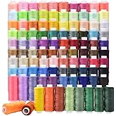Amazon.com: 100 Colors All Purpose Sewing Thread Polyester Spools 250 ...