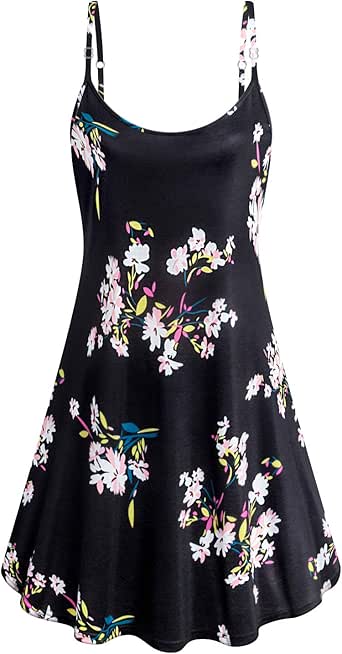 Tanst Sky Womens Sleeveless Adjustable Strappy Sundress Summer Beach ...