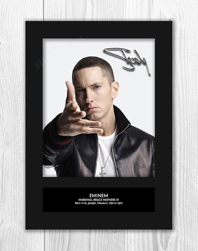 Eminem MT1 - Signed Autograph Reproduction Photo A4 Print (Card Mounted ...