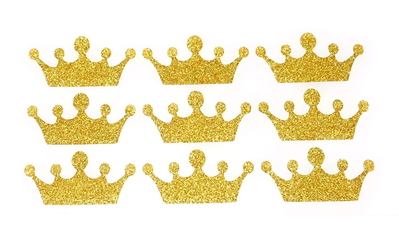 Buy FizzyButton Gifts sheet of 9 gold glitter crown stickers for party ...