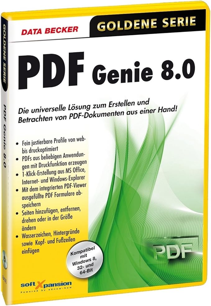 Data Becker PDF Genie 8.0 - Software de gestión de documentos (0.150 GB ...