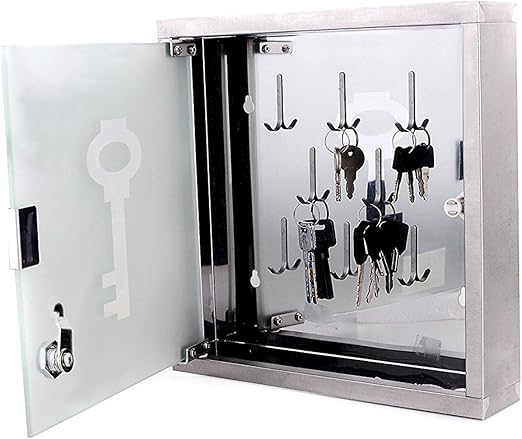 Stainless steel key cabinet Key board Key box Key cabinet with glass ...