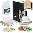 Amazon.com: Play Kitchen Accessories Kids Wooden Coffee Maker Toy ...