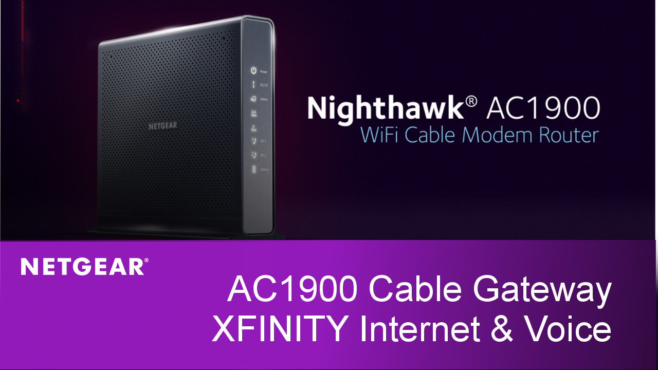 Watch Nighthawk WiFi Cable Modem Router with XFINITY Internet and Voice ...