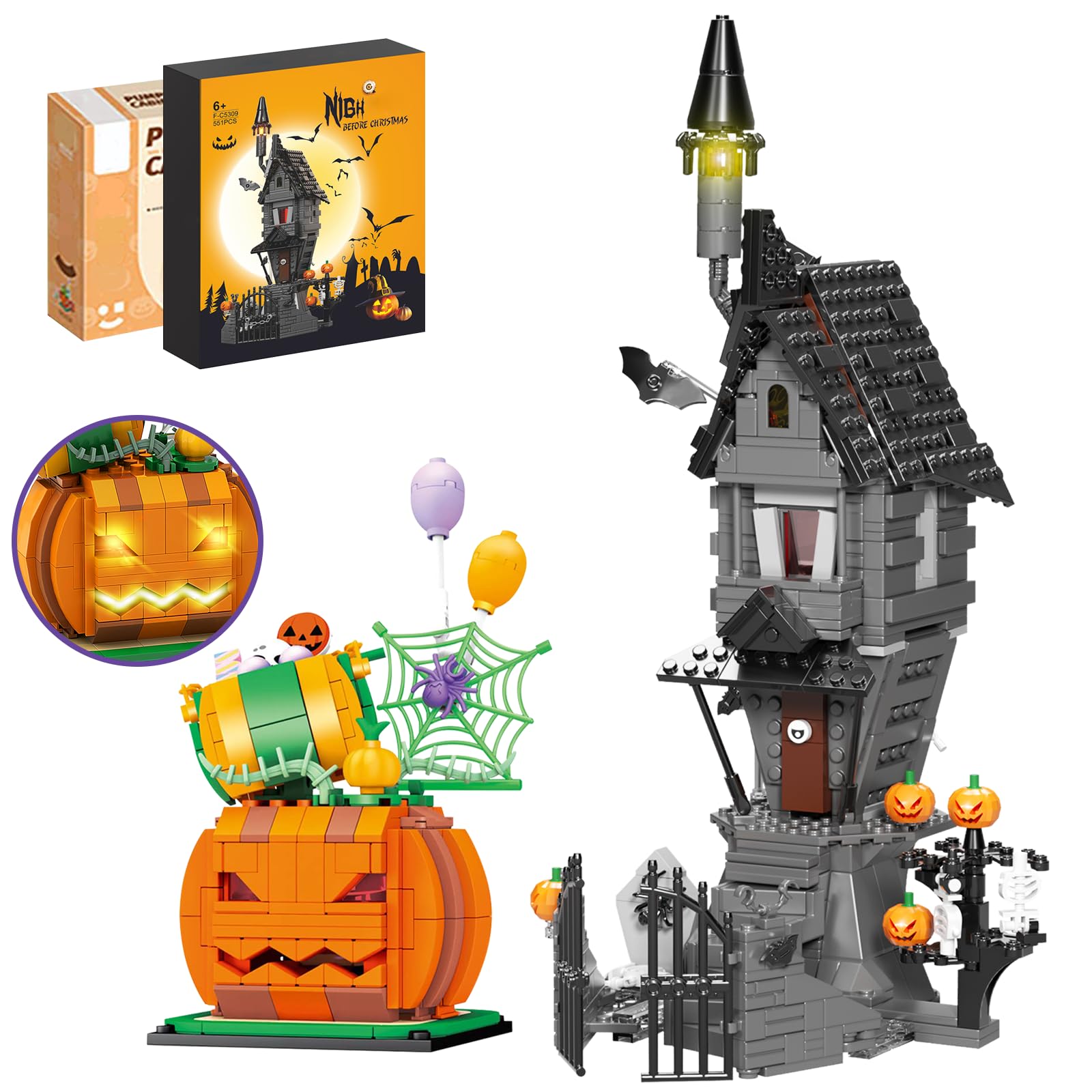 NUTAIN Nightmare Before Christmas Halloween Jack's and Sally Haunted ...