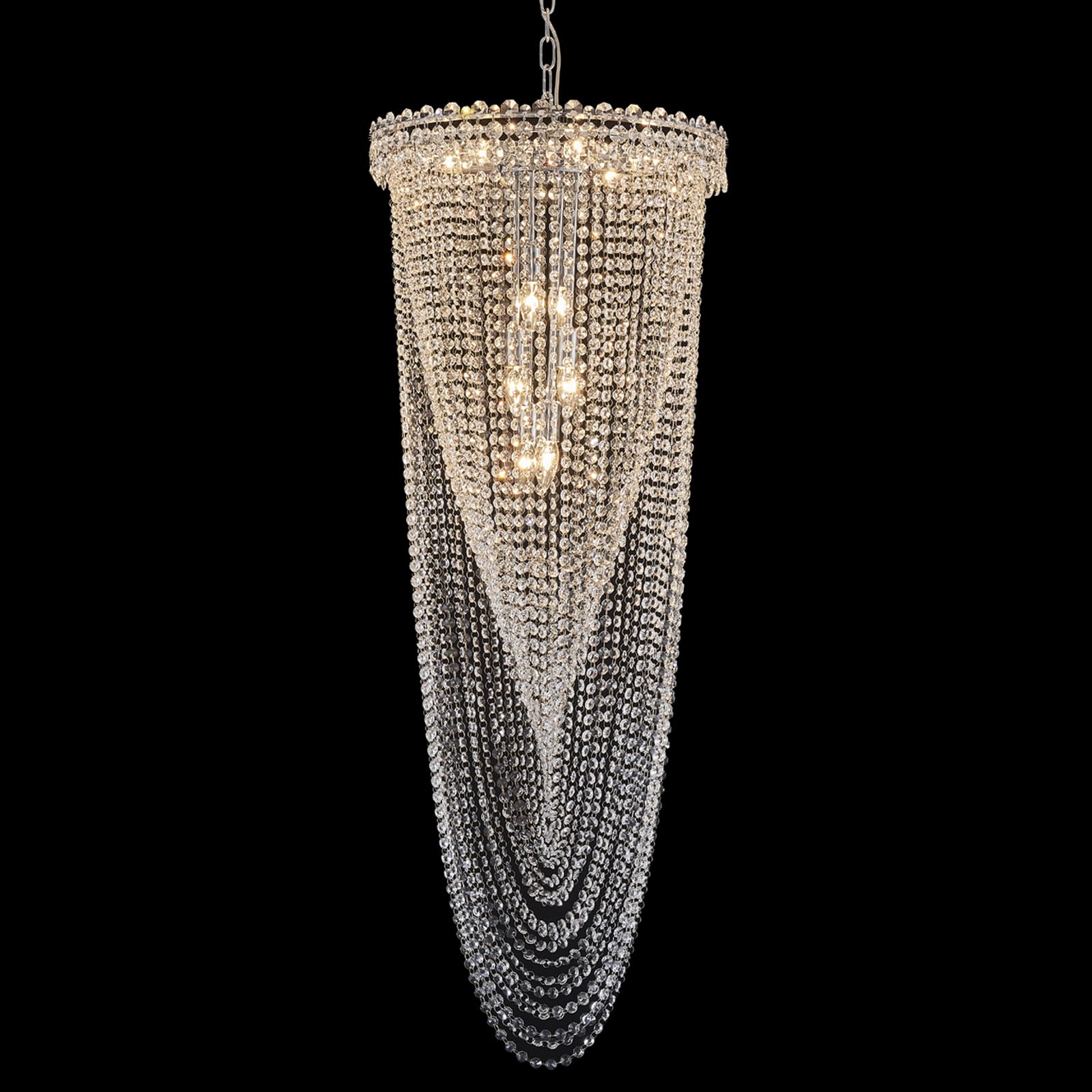 CEENWE Modern Crystal Chandelier,Entryway High Ceiling Chandeliers 12 ...