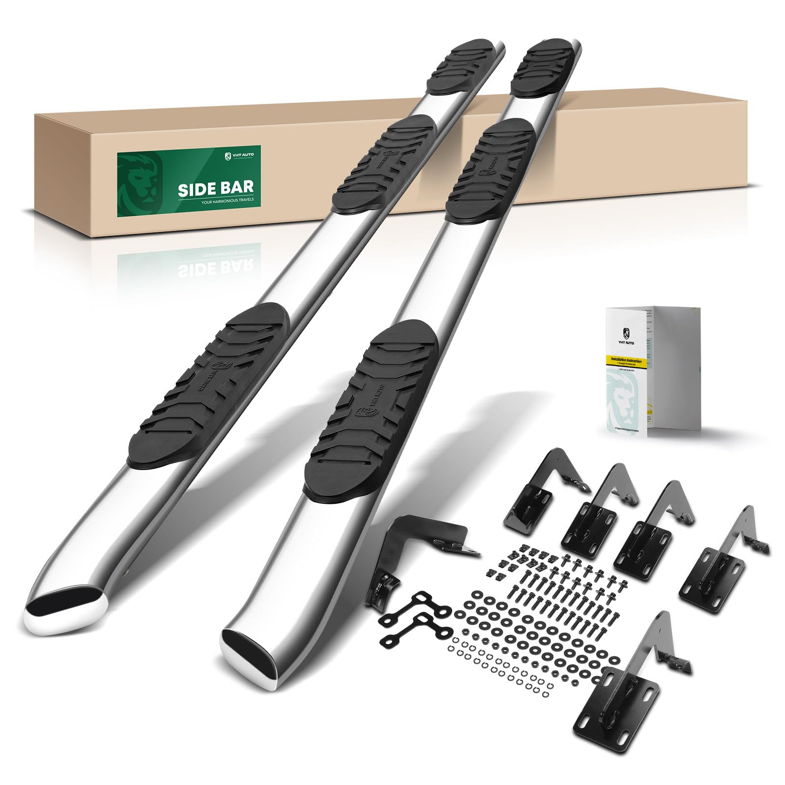 YHTAUTO 5 Inch Running Boards Side Steps Fit Ford F-250/F-350/F-450/F ...
