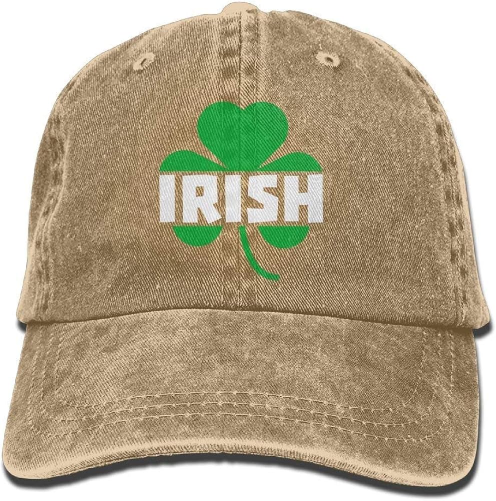 Irish Shamrock Denim Hat Adjustable Men's Classic Baseball Hat Caps ...