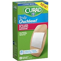Amazon.com: Curad Truly Ouchless Plastic Bandages, X-Large, 8 Count ...