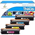 Amazon.com: TN436 TN-436 Toner Cartridge 4-Pack: Compatible for Brother ...