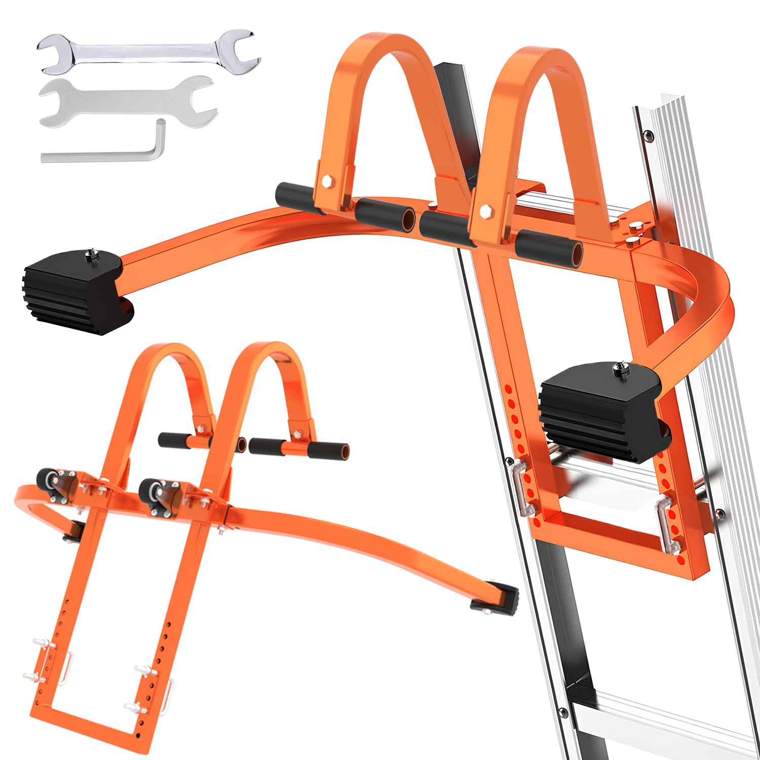 2 in 1 Ladder Hooks for Roof Ridge Heavy Duty Steel Ladder Roof Hook ...