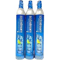 Sodastream 60 Liter Carbonator Set of Three Spare Replacement Cylinders ...
