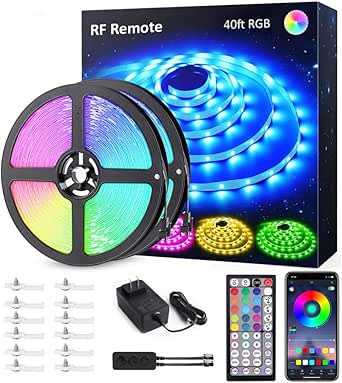 Amazon.com: Novostella 40ft RGB Smart LED Strip Light kit, Flexible ...