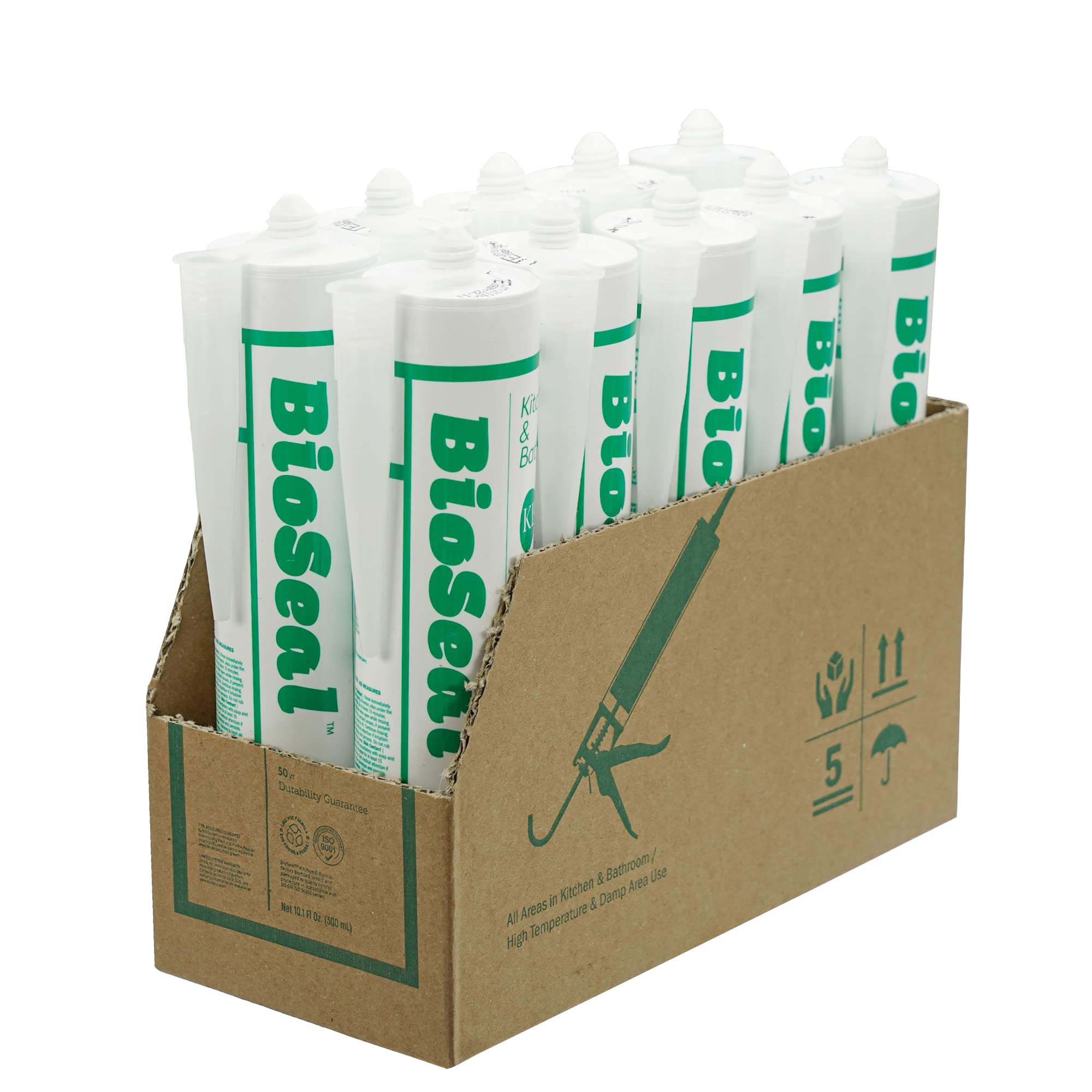 Translucent BioSeal 100% Silicone Sealant Caulk Kitchen and Bath Grade ...