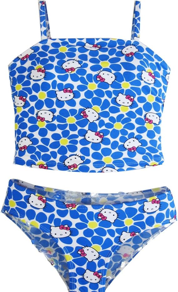 Amazon.com: Hello Kitty Little Girls floweres Two Piece Tankini ...