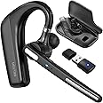 Amazon.com: Ultralight Bluetooth Headset with Noise Cancelling Microphone, Bluetooth Earpiece ...