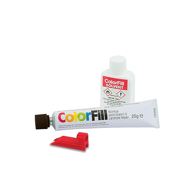 ColorFill Worktop Joint Sealant / Repairer and Solvent - Dark Brown ...
