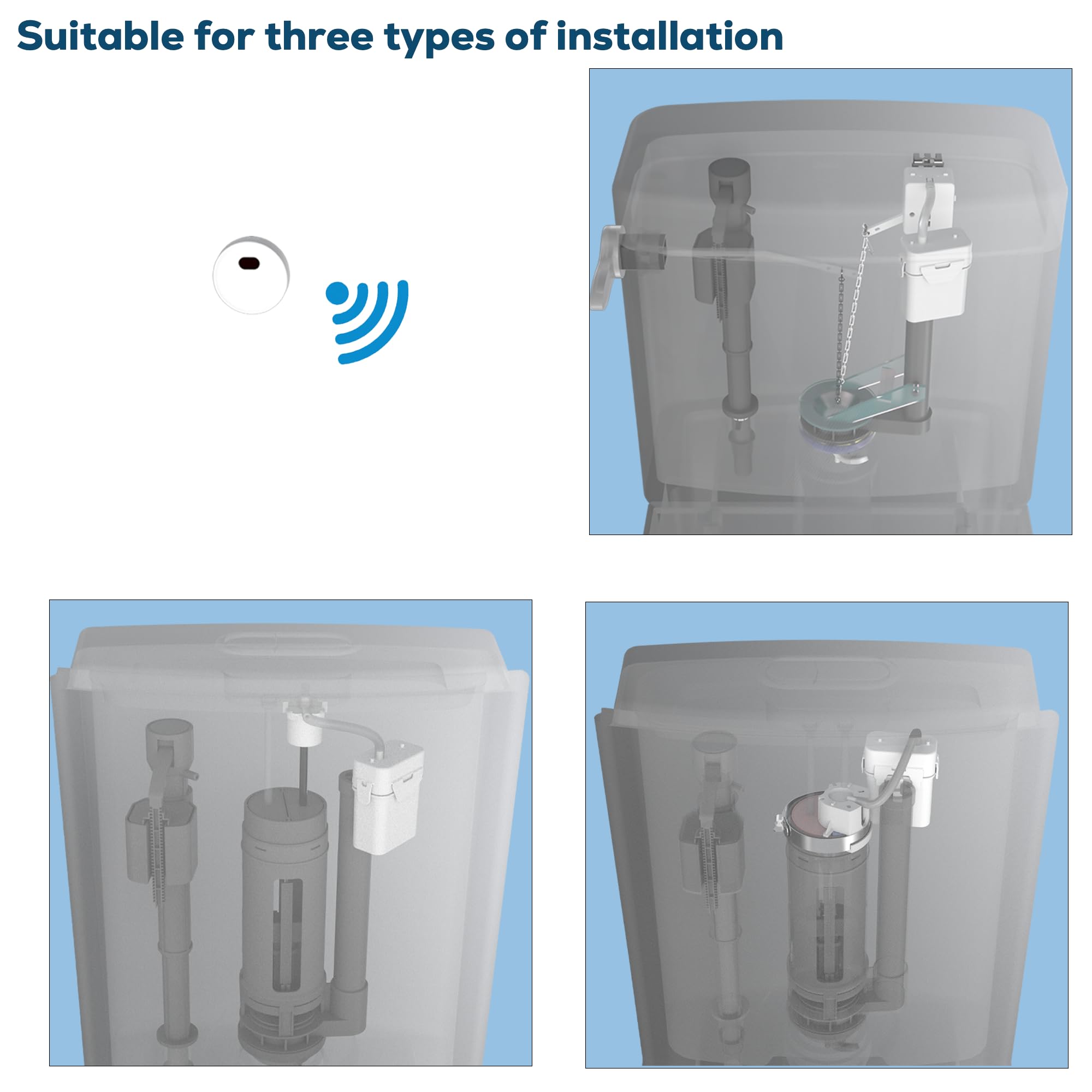 Mua Automatic Touchless Toilet Flush Kit with Sensor Range,Support ...