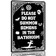 Please Do Not Summon Demons In The Bathroom Metal Sign Funny Bathroom ...