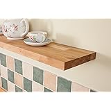Funky Chunky Furniture 12x2 Rustic Solid Wood Floating Shelf , Medium ...