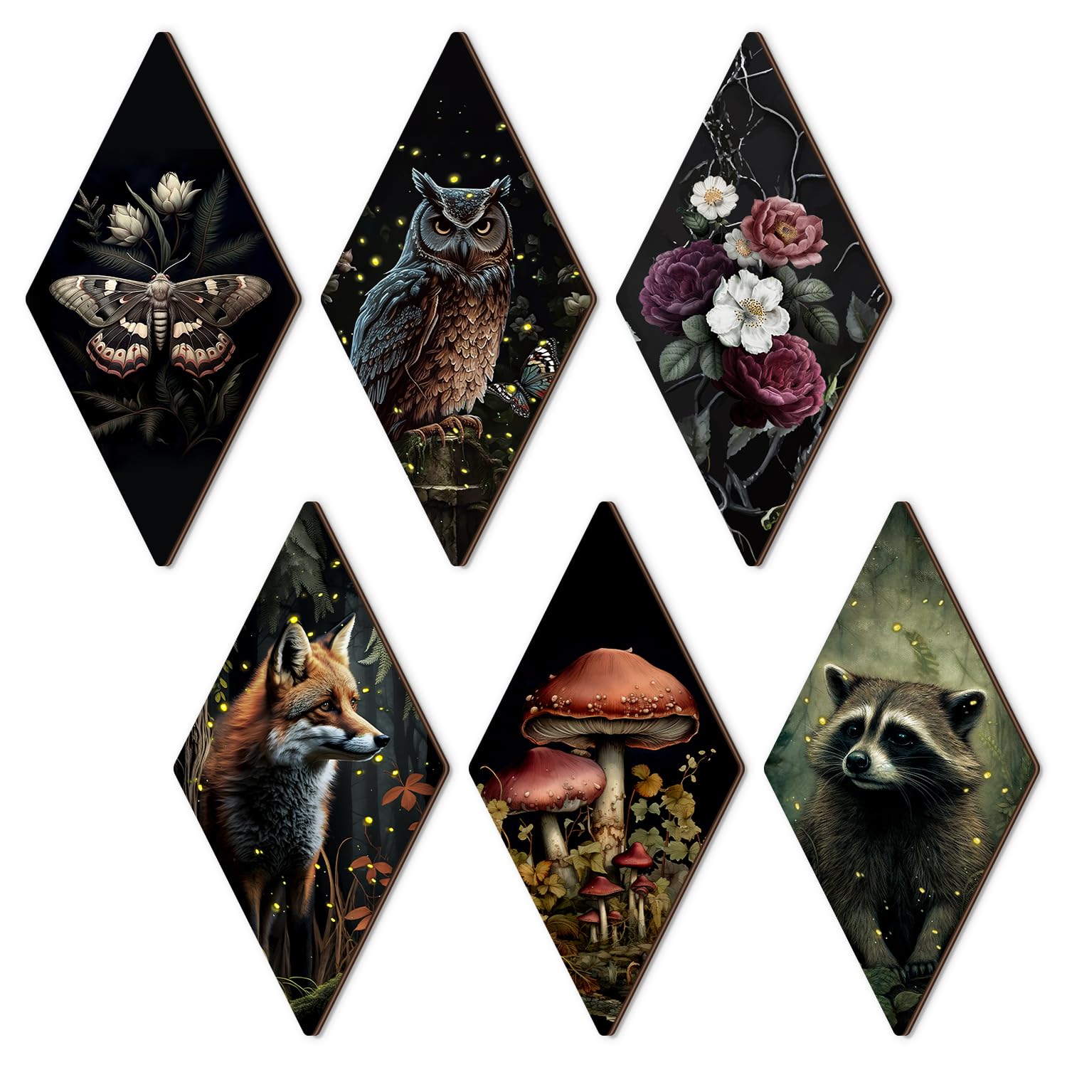 CHDITB Cottage Core Wall Decor, Dark Cottagecore Vintage Fox Wood Sign ...