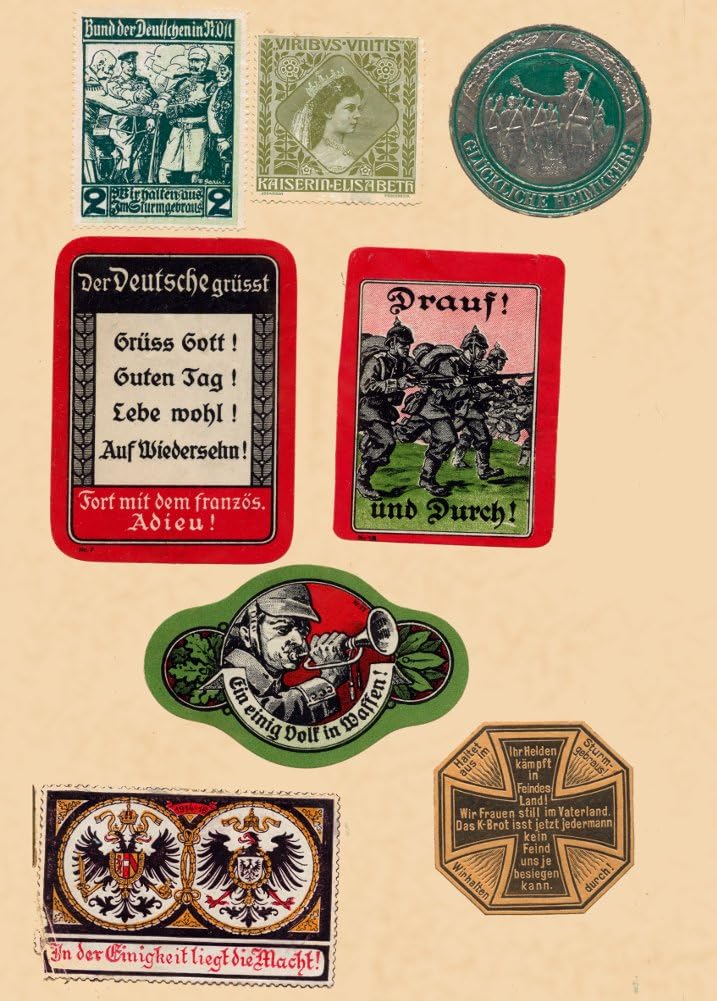Vintage German & Austrian - Hungary WW1 1914-18 Propaganda Stamps ...