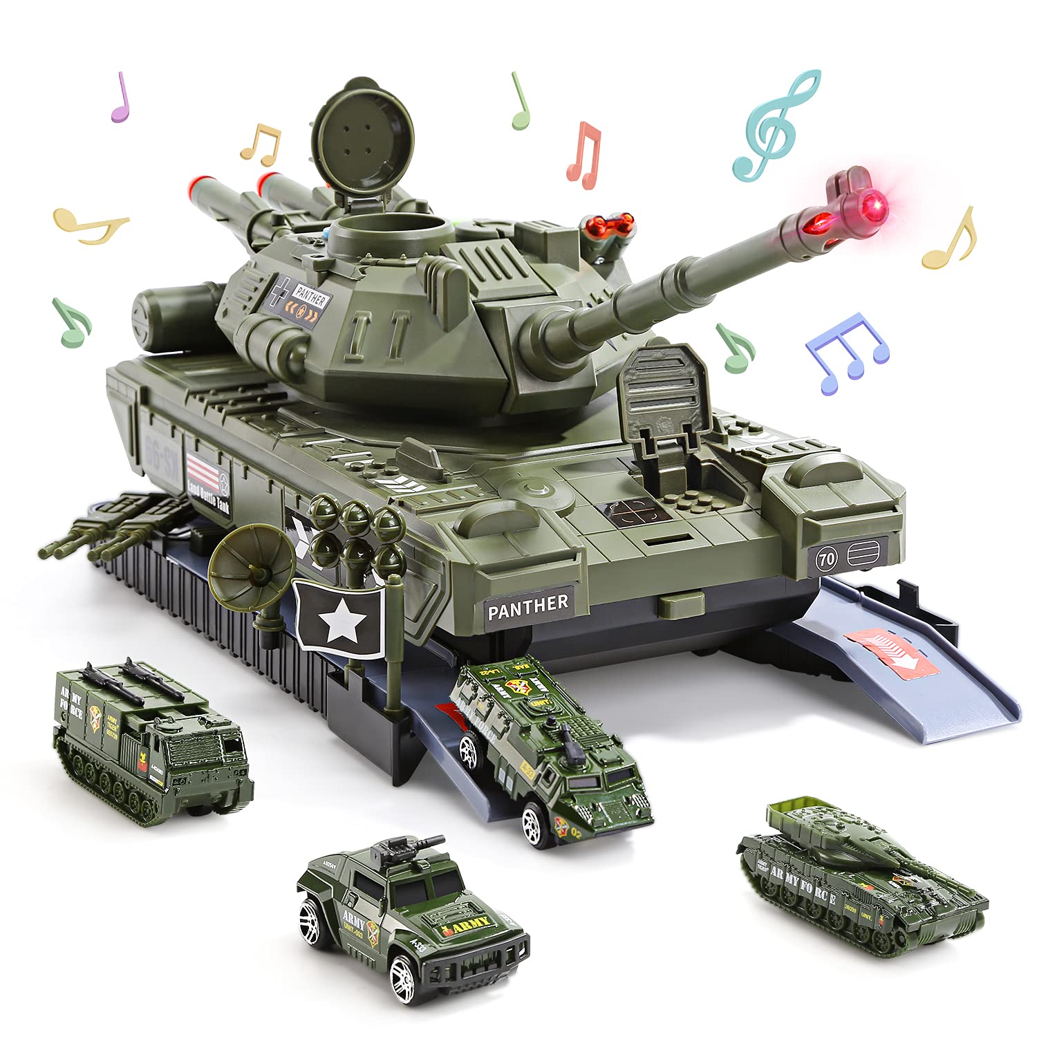 Mua CUTE STONE Military Vehicles Set, Battle Tank Toy with Light and ...