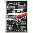Amazon.com: Ford Truck Schematic Metal Sign - Vintage Ford Sign for ...