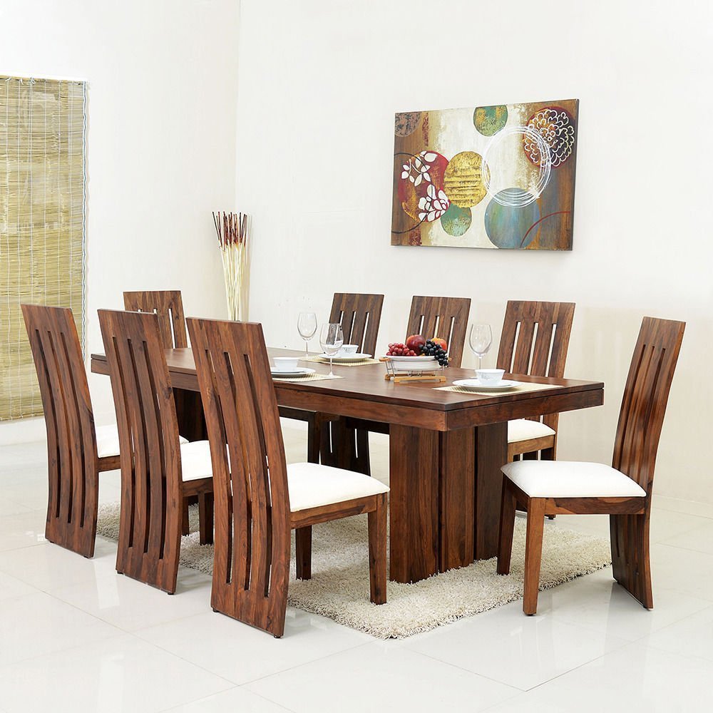 Mamta Decoration Sheesham Wood Dining Table Set For Living Room With 8 Mamta Decoration Sheesham Wood Dining Table Set For Living Room With 8